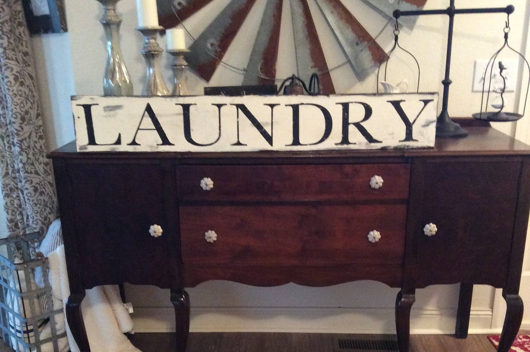 Large Laundry Sign / Rustic Laundry Sign / Farmhouse Wall Decor ...