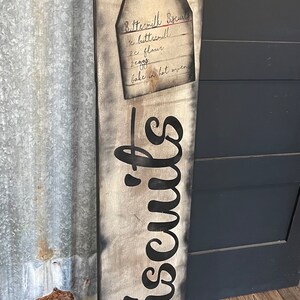 Buttermilk Biscuits Recipe Card Sign / Farmhouse Sign / Vintage Recipe ...