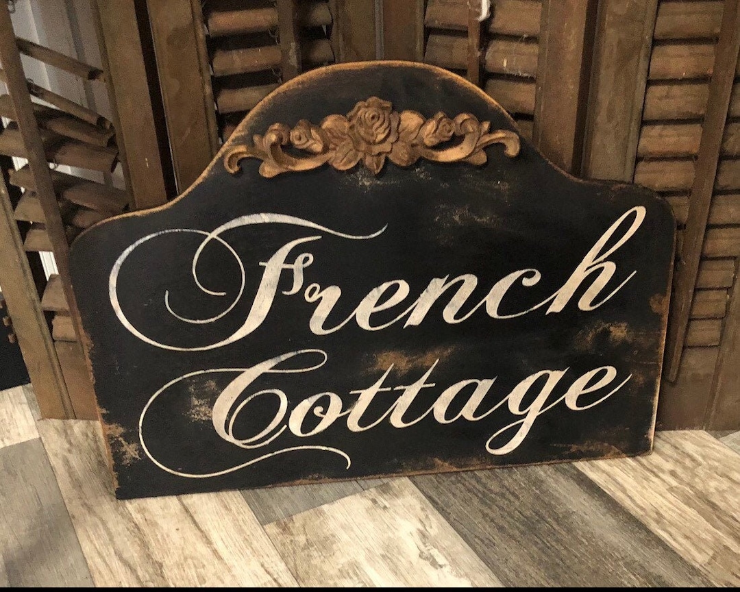French Country Sign / French Cottage Sign / 17 X 12 / - Etsy
