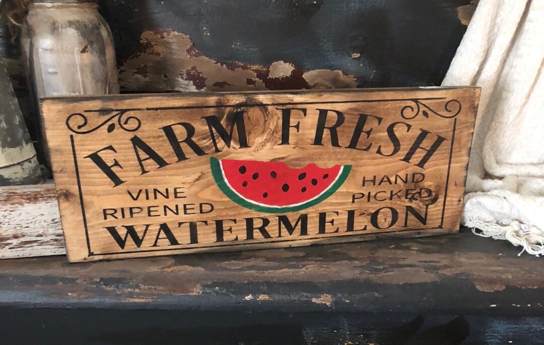 Rustic Watermelon Sign / Watermelon Sign / Farm Fresh Watermelon ...