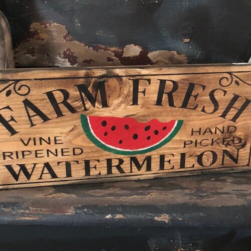 Rustic Watermelon Sign / Watermelon Sign / Farm Fresh - Etsy