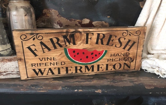 Rustic Watermelon Sign / Watermelon Sign / Farm Fresh - Etsy