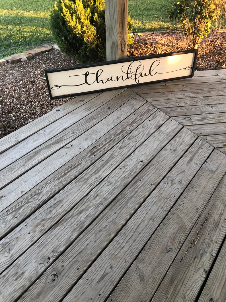 Huge Thankful Sign / Rustic Sign / Farmhouse Wall Decor / - Etsy