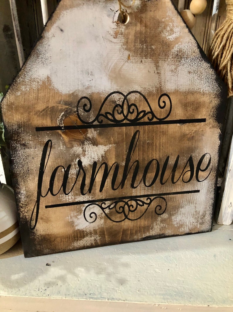 Farmhouse Tag Sign / Farmhouse Sign / Rustic Sign / Farmhouse | Etsy