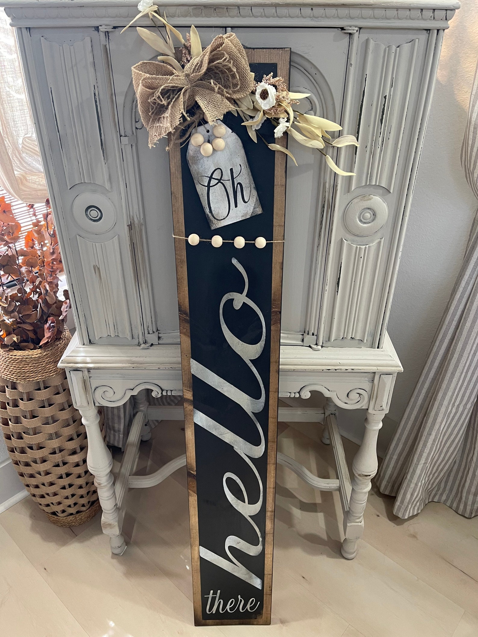 Vertical Hello There Sign: Rustic Farmhouse Decor (48” X 7.25”) - Etsy