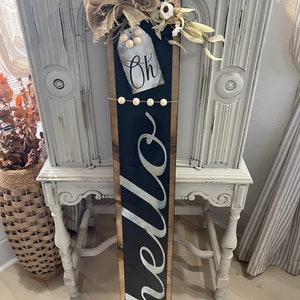 Vertical Oh Hello There Sign / Rustic Hello Sign / Vertical Farmhouse ...