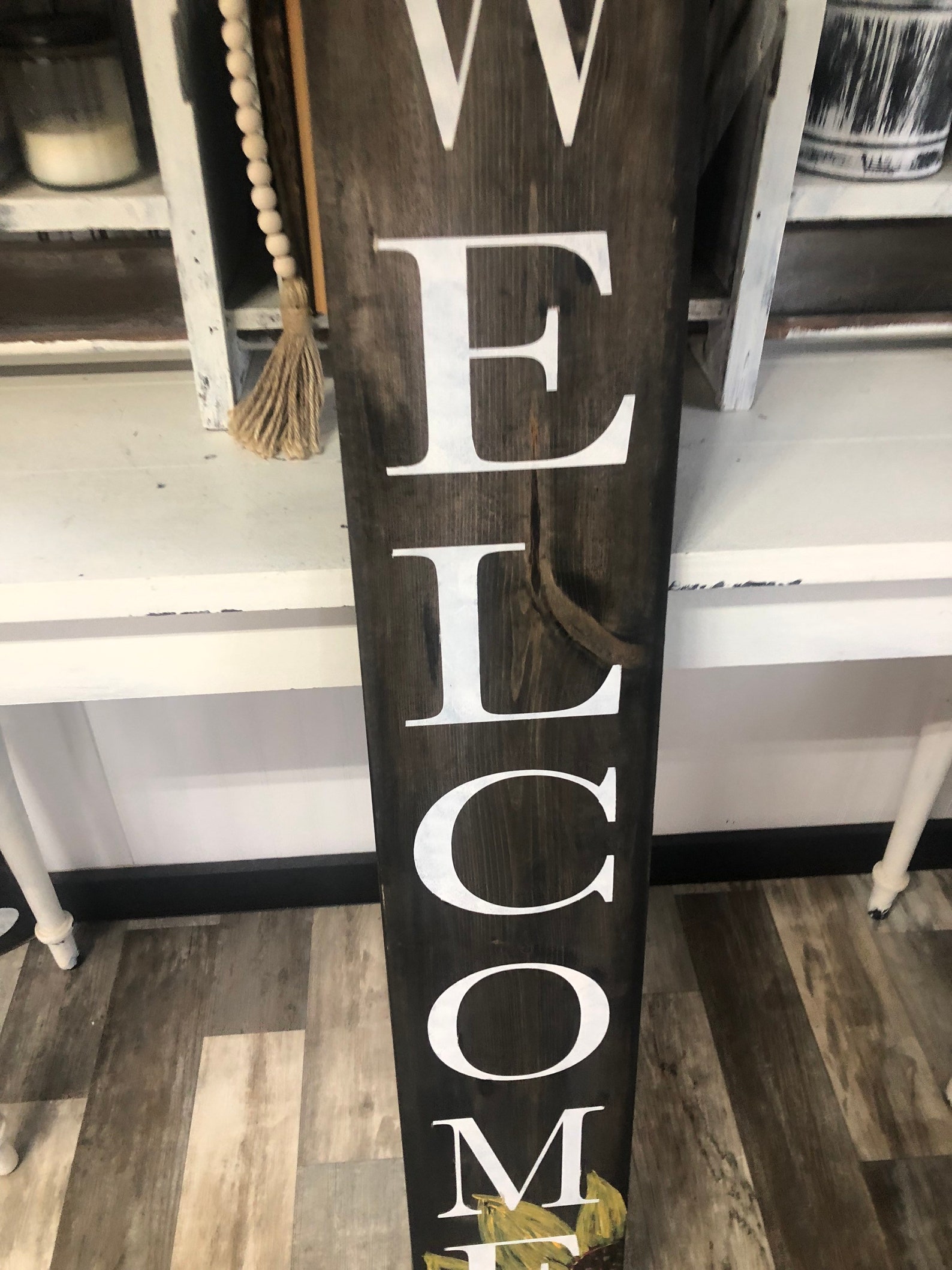 Front Porch Welcome Sign / Vertical Welcome Sign / Sunflower - Etsy