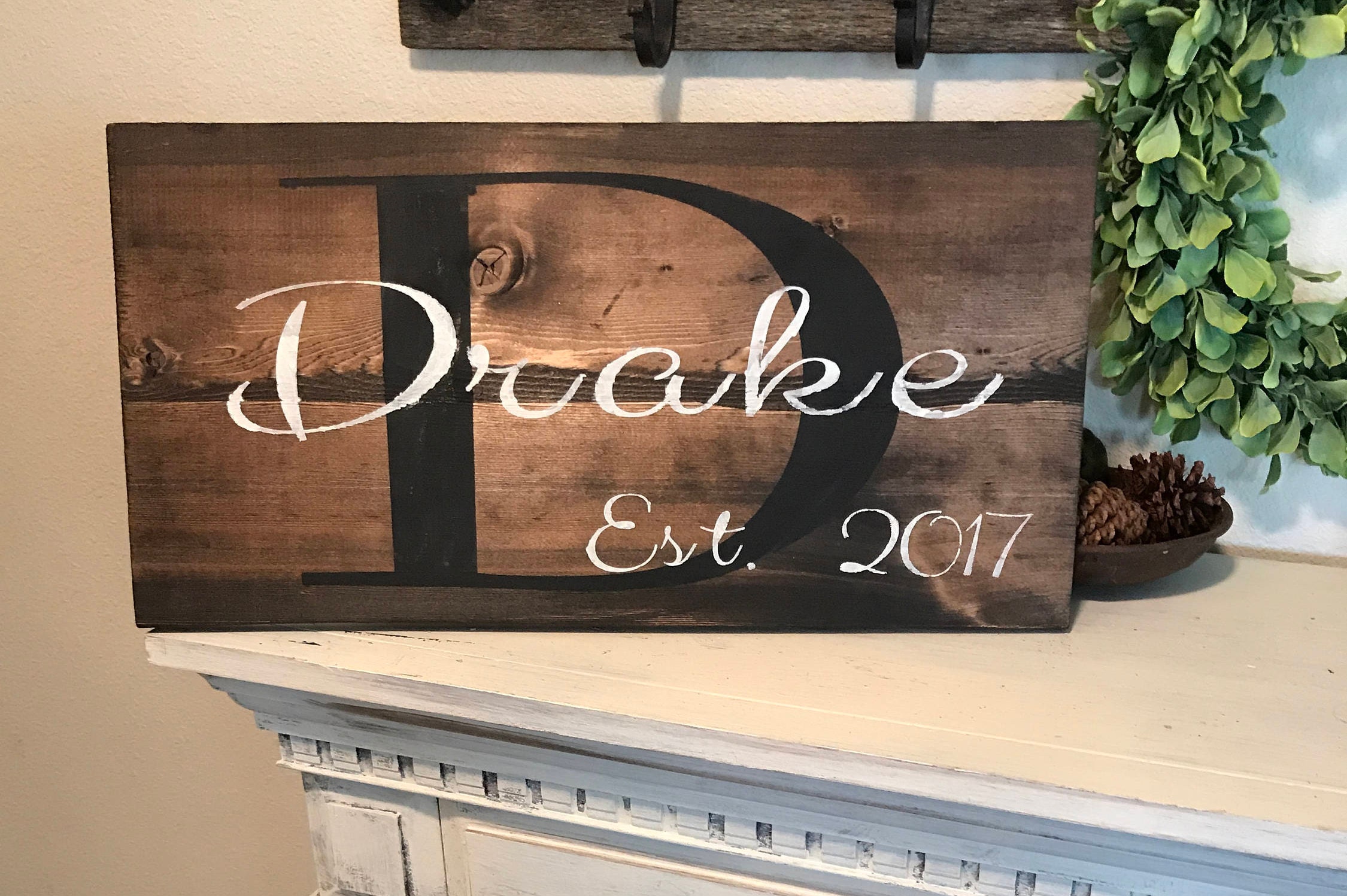 Family sign / last name sign / personalized sign / hand | Etsy