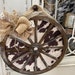 18” Cow Wagon Wheel Sign / Faux Cowhide Sign / Cow Decor / Rustic ...