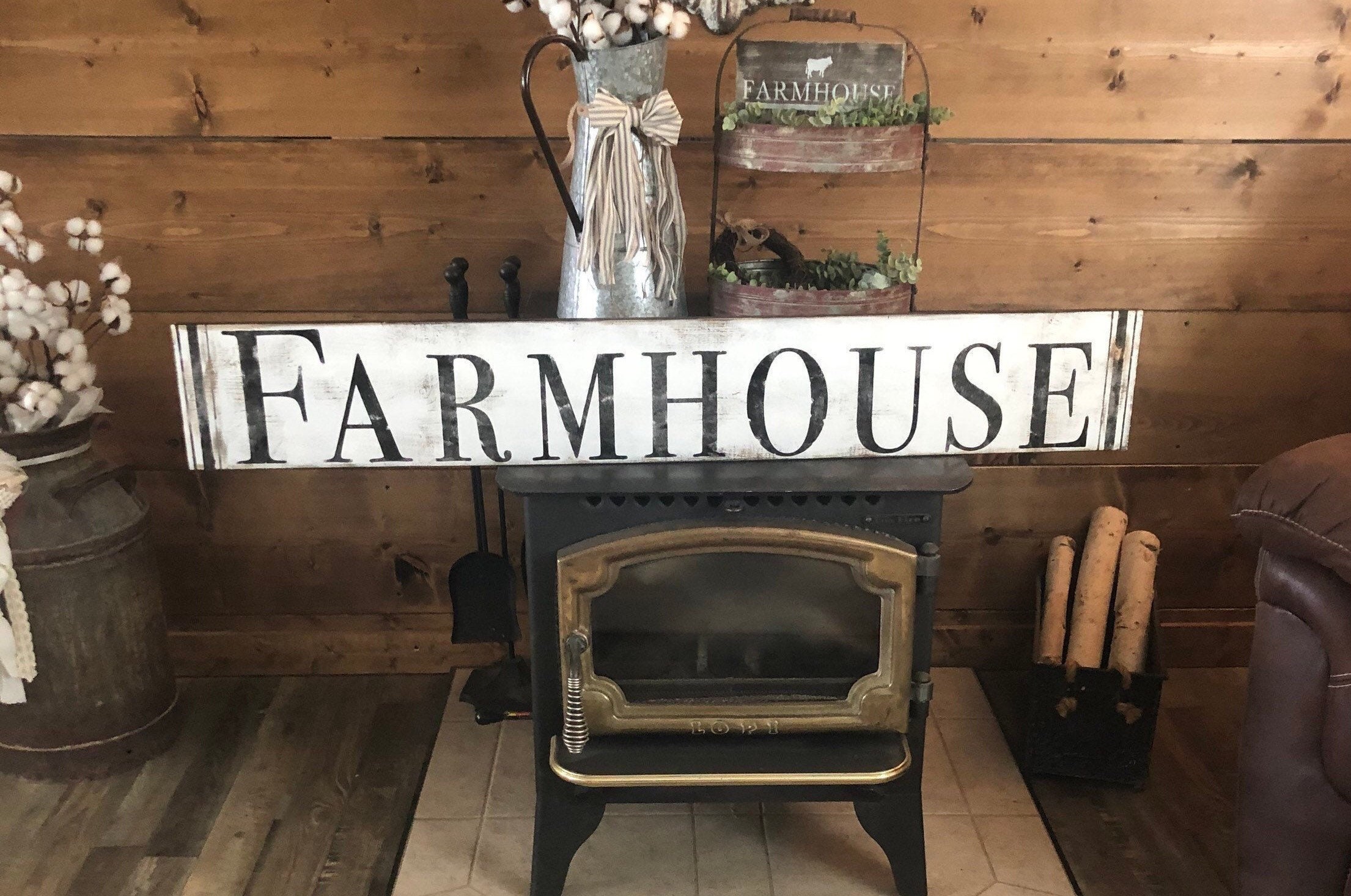 Distressed Farmhouse Sign: Rustic Wood Wall Decor - Etsy