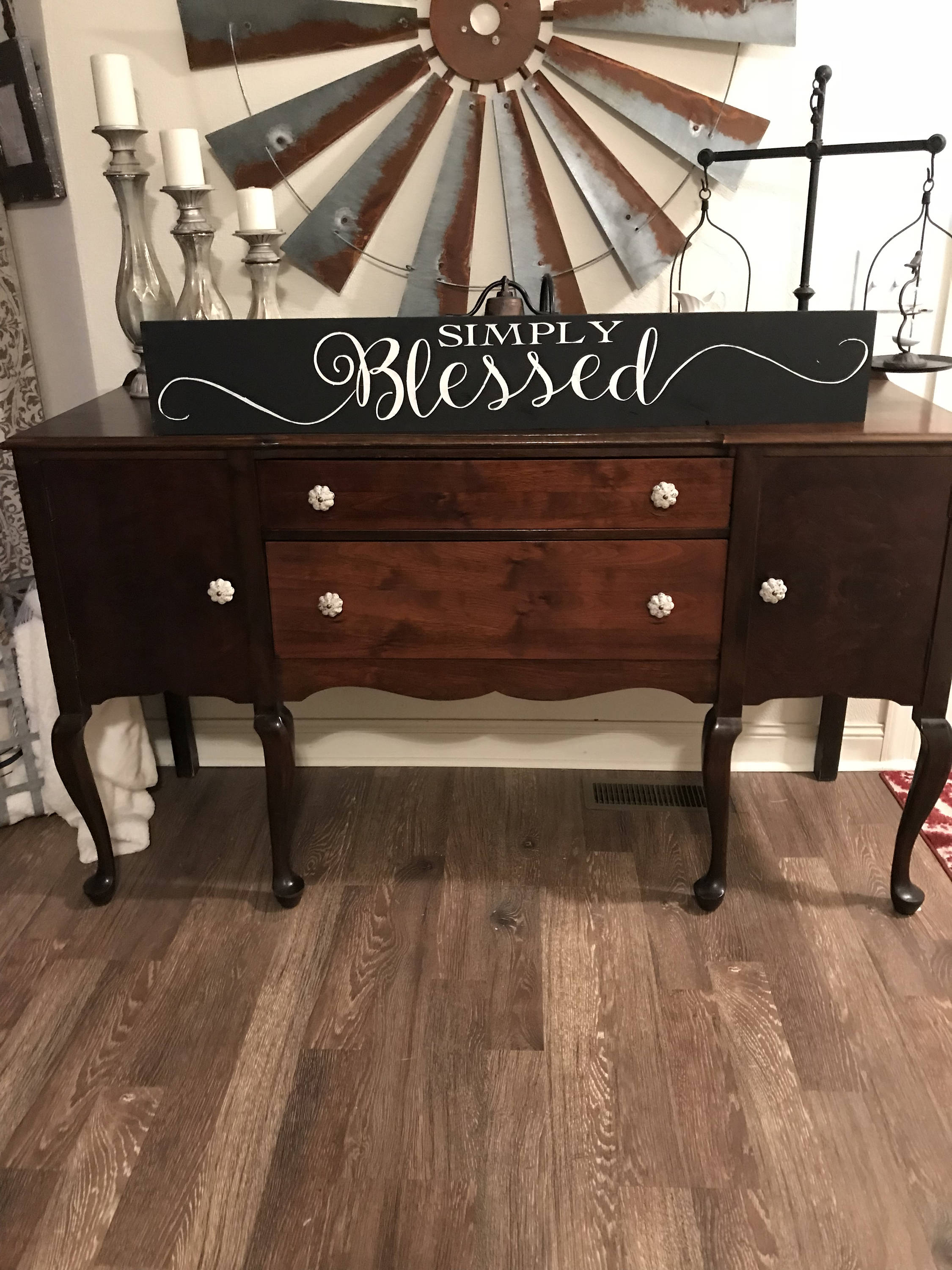 Large Blessed / Simply Blessed Sign / Blessed Sign / Hand - Etsy