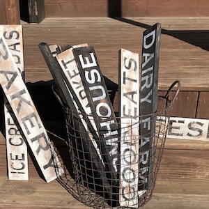 You Pick / Mini Signs / Farmhouse Sign / Rustic Sign / Milk and Dairy ...