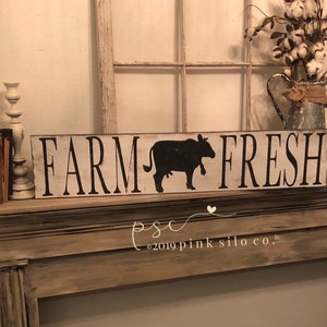 Large Farm Fresh Sign / Farmhouse Sign / Kitchen Sign / Market Sign ...