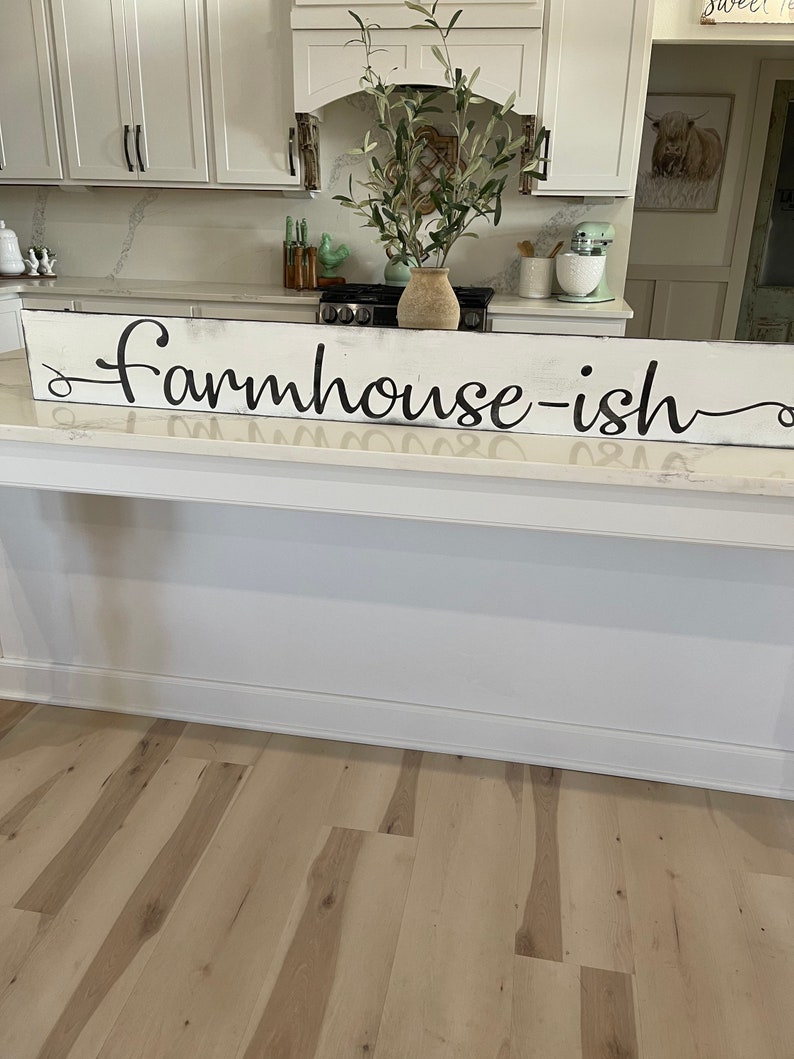 Hand-painted Distressed Farmhouse Sign, Rustic Modern Wall Decor - Etsy