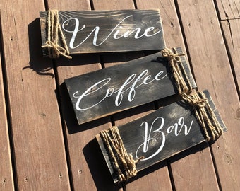 Coffee Wine Sign - Etsy