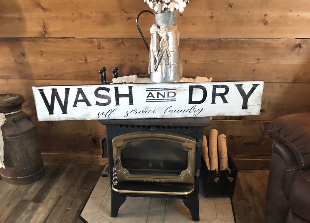Large Wash Sign /laundry Sign / Rustic Laundry Sign / Wash and Dry Sign ...