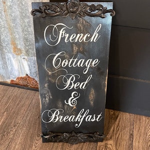 French Country Sign / Bed and Breakfast Sign / Rustic Farmhouse Sign ...