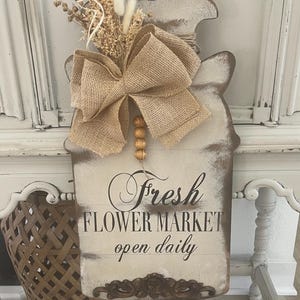 Flower Market Sign / French Country Sign / Farmhouse Sign / Cottage ...