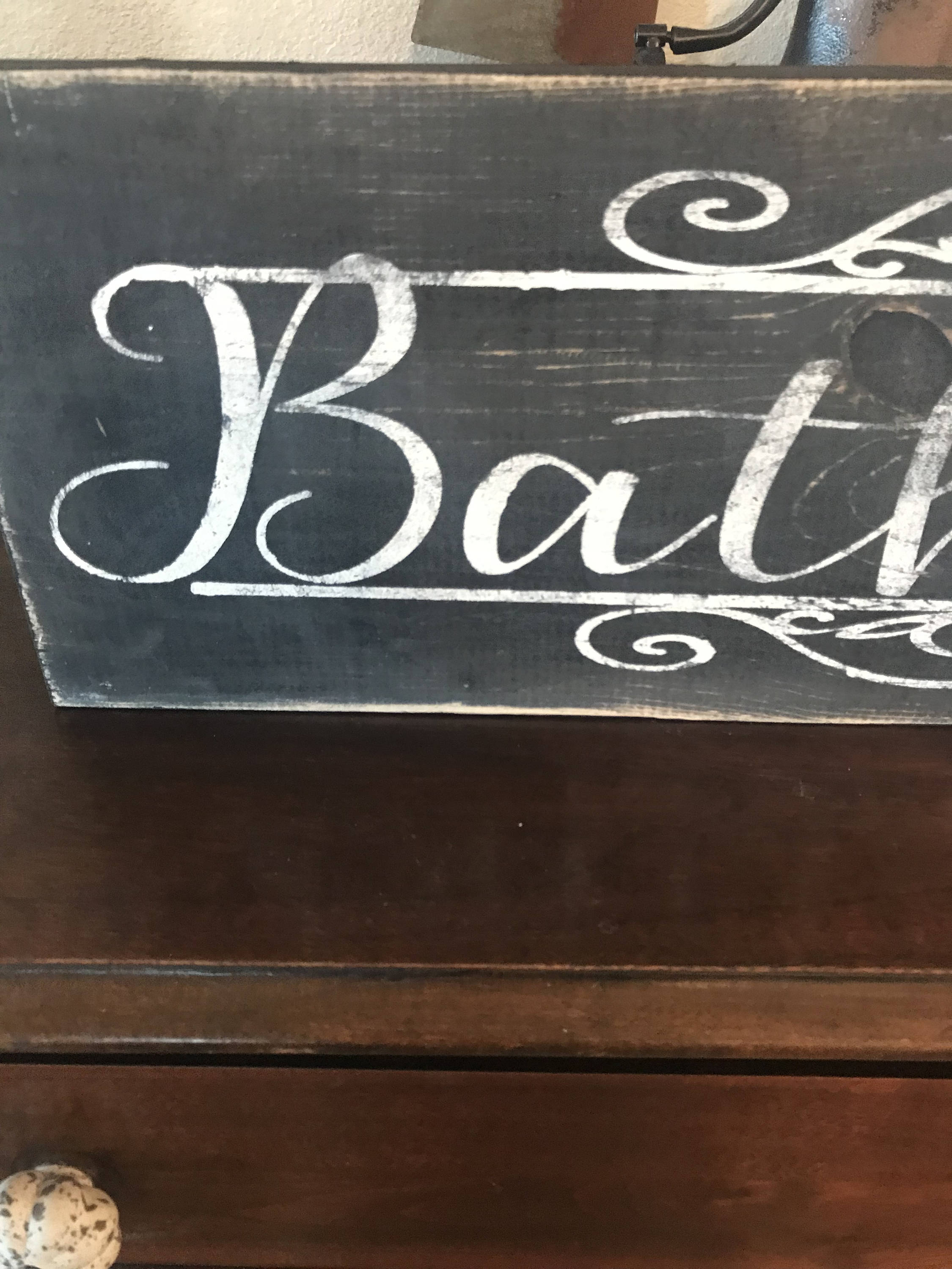 Farmhouse Bathroom Sign / Rustic Hand Painted Wall Decor / - Etsy