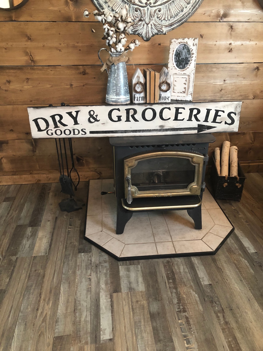 Dry Goods and Groceries Sign - Farmhouse Sign - Grocery Sign - Rustic ...
