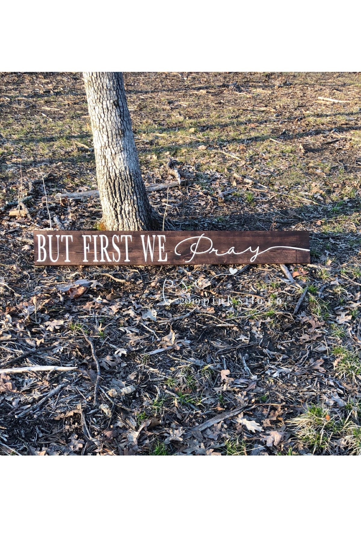 5 ft sign / But first we pray sign / farmhouse wall decor / | Etsy