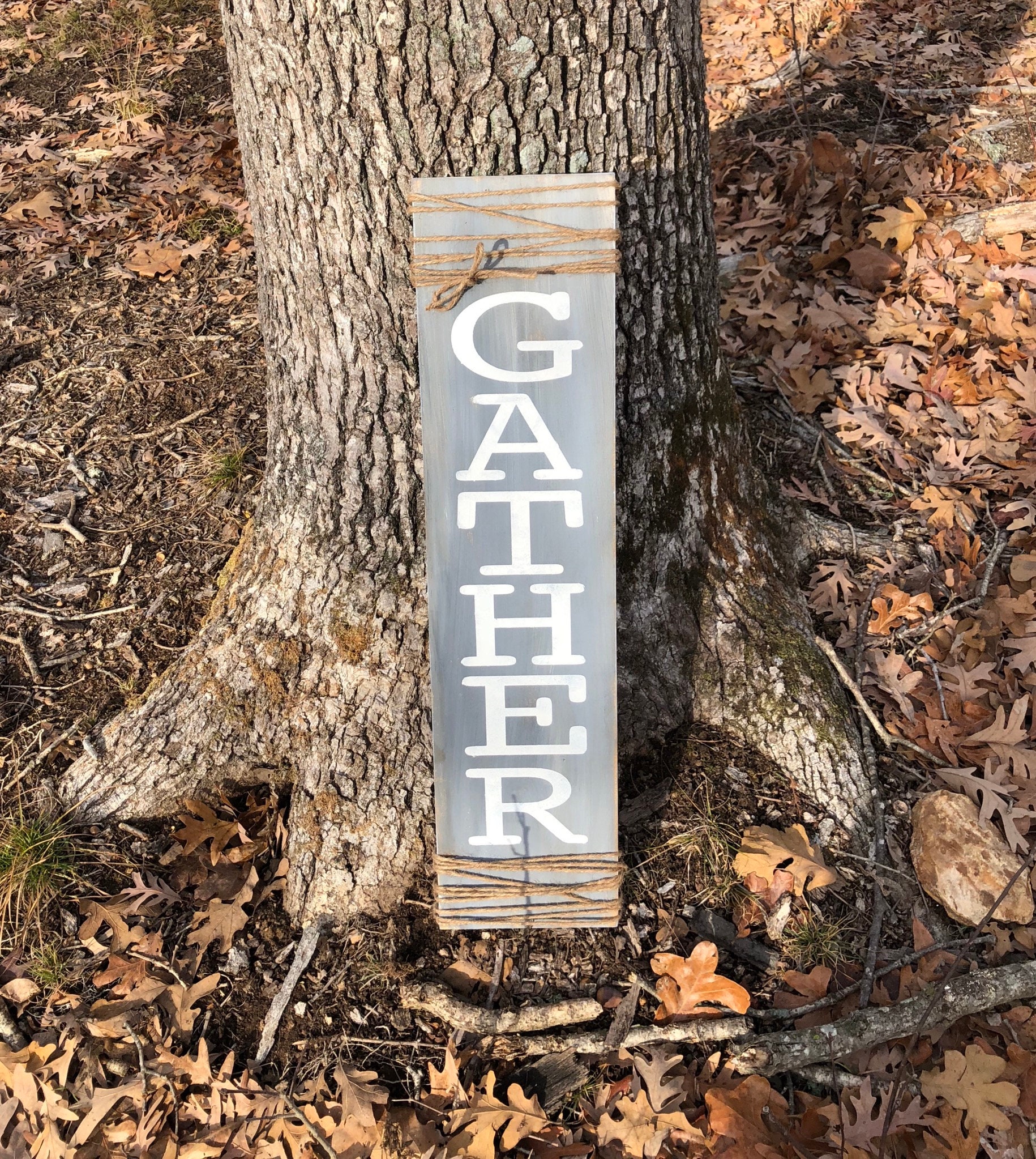 Large vertical gather sign / gather sign / thankful sign / | Etsy