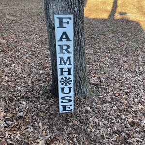 Vertical Farmhouse Sign / Huge Farmhouse Sign / 4 Ft or 5 Ft / Large ...