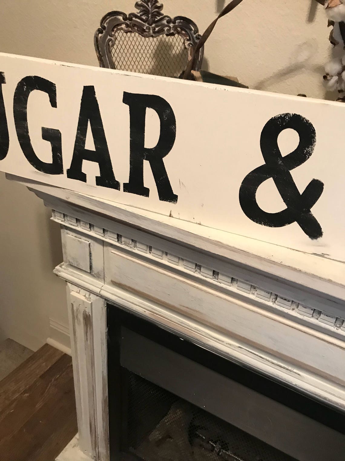 Large Sugar & Cream Sign / Kitchen Sign / Farmhouse Decor / Coffee Sign ...