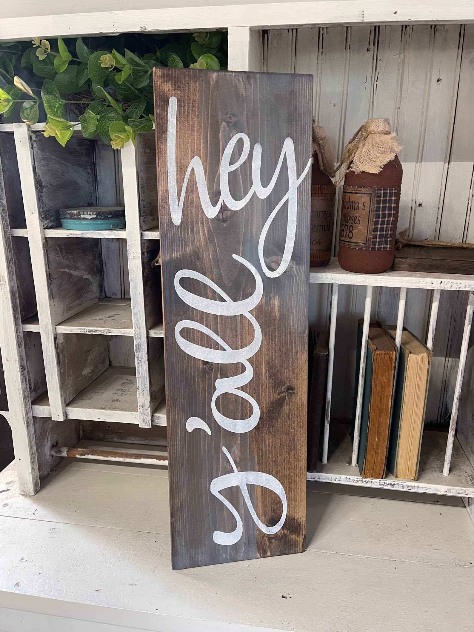 Hey Yall Sign / Welcome Sign / Hello Sign / Farmhouse Sign / - Etsy