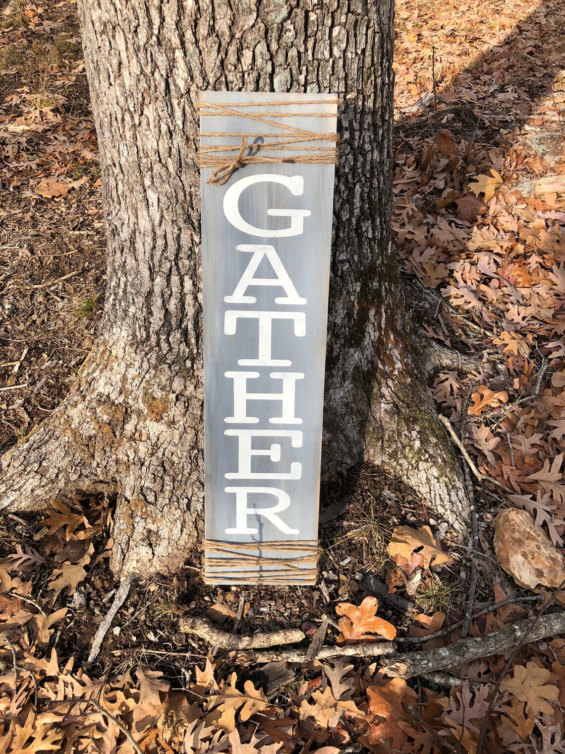 Large Vertical Gather Sign / Gather Sign / Thankful Sign / - Etsy