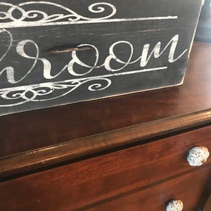 Farmhouse Bathroom Sign / Rustic Hand Painted Wall Decor / Distressed ...