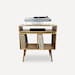Mid Century Modern Record Console, Turntable Stand, Vinyl Retro Console ...