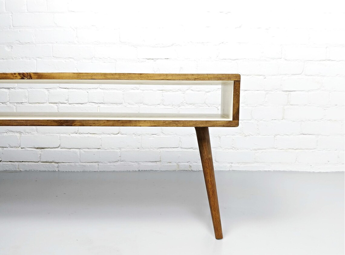 Scandinavian Mid Century Modern Coffee Table Walnut With | Etsy Canada