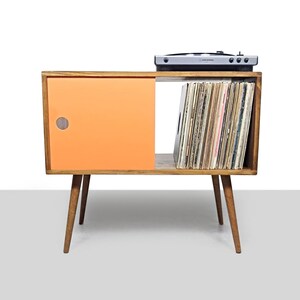 Mid Century Modern Record Console, MCM, Vinyl Storage, Media Stand ...