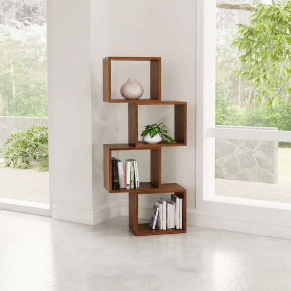 Modular Bookshelf Real Wood Bookshelf Minimalist Bookshelf Etsy