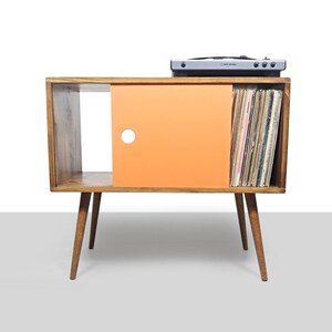 Mid Century Modern Record Console MCM Vinyl Storage Media - Etsy