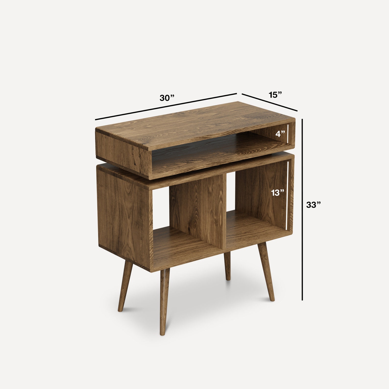 Mid Century Modern Record Console, Turntable Stand, Vinyl Retro Console ...