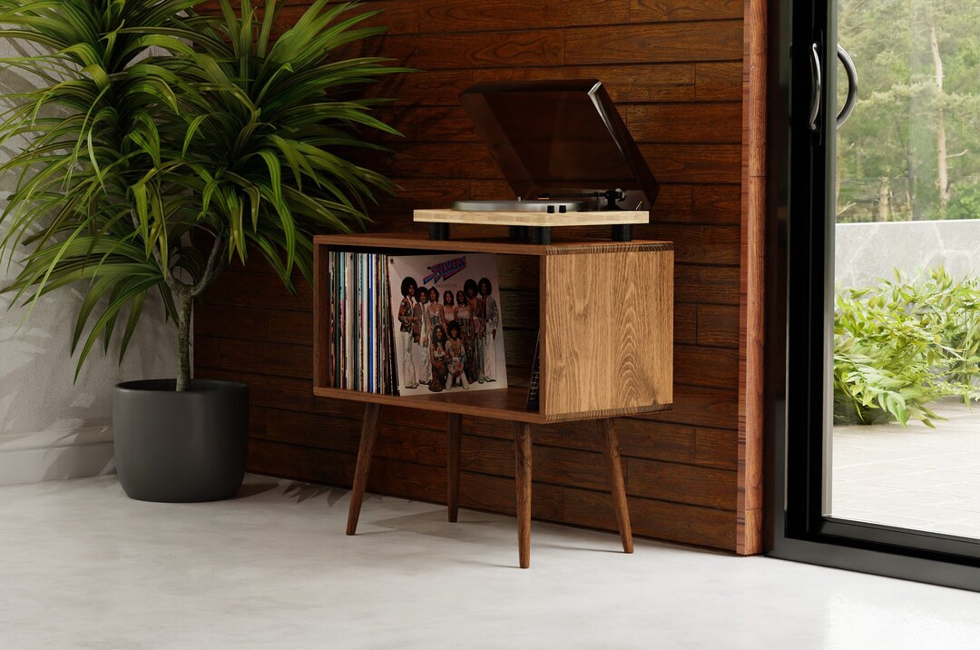 Mid Century Modern Record Console | Handmade Record Console | MCM ...