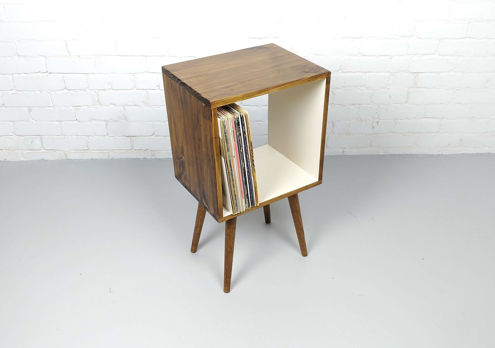 Consola de vinilo escandinava almacenamiento de discos de | Etsy