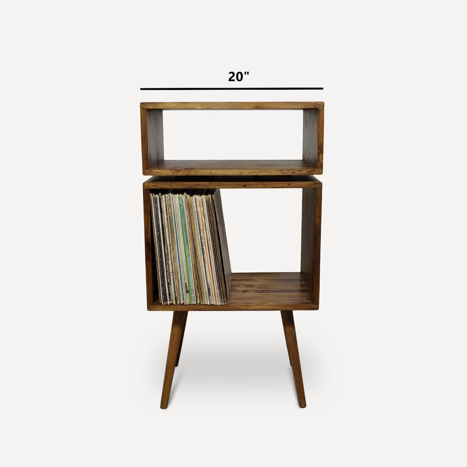 Mid Century Modern Record Console, Turntable Stand, Vinyl Retro Console ...