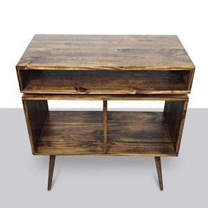 Mid Century Modern Record Console Turntable Stand Vinyl - Etsy
