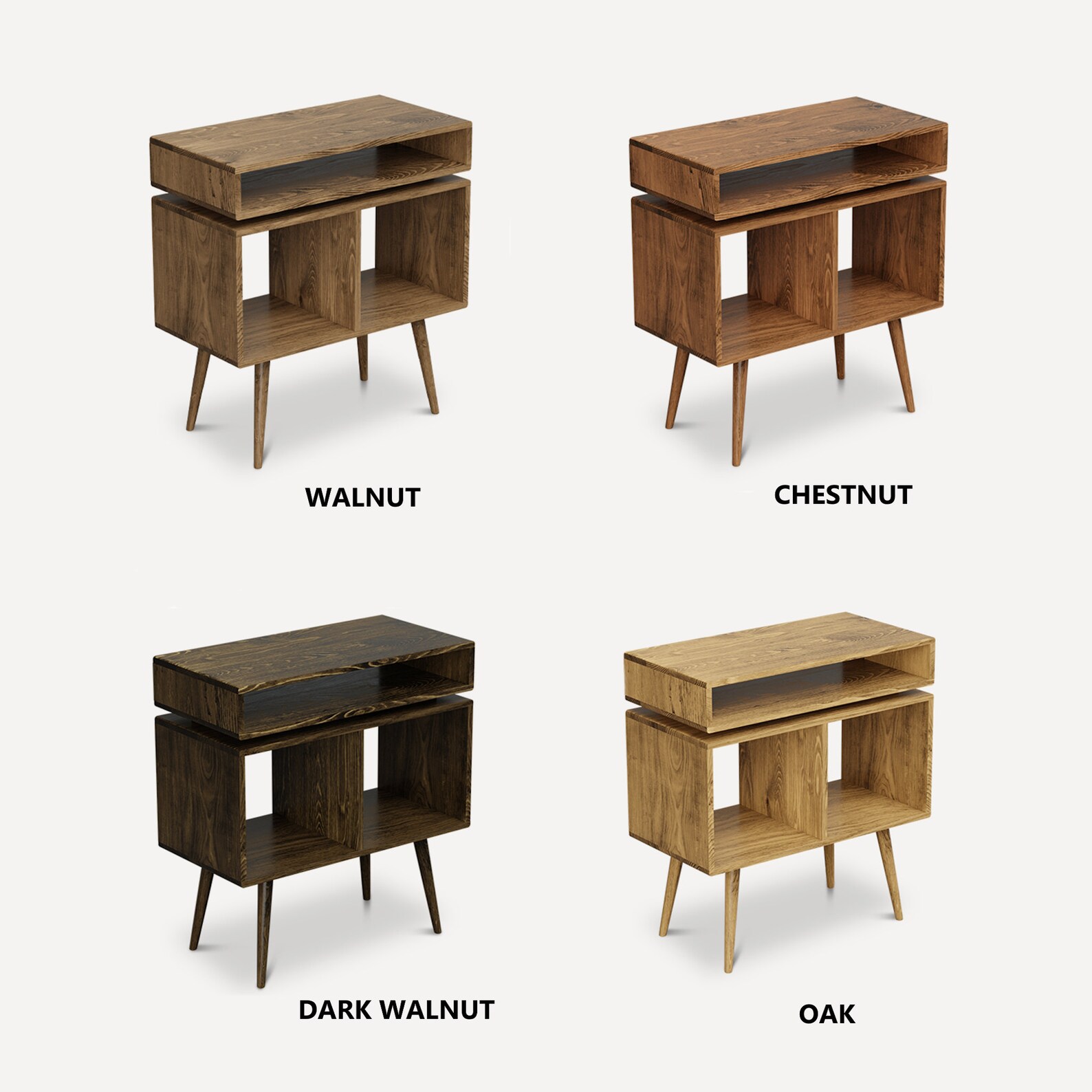 Mid Century Modern Record Console, Turntable Stand, Vinyl Retro Console ...