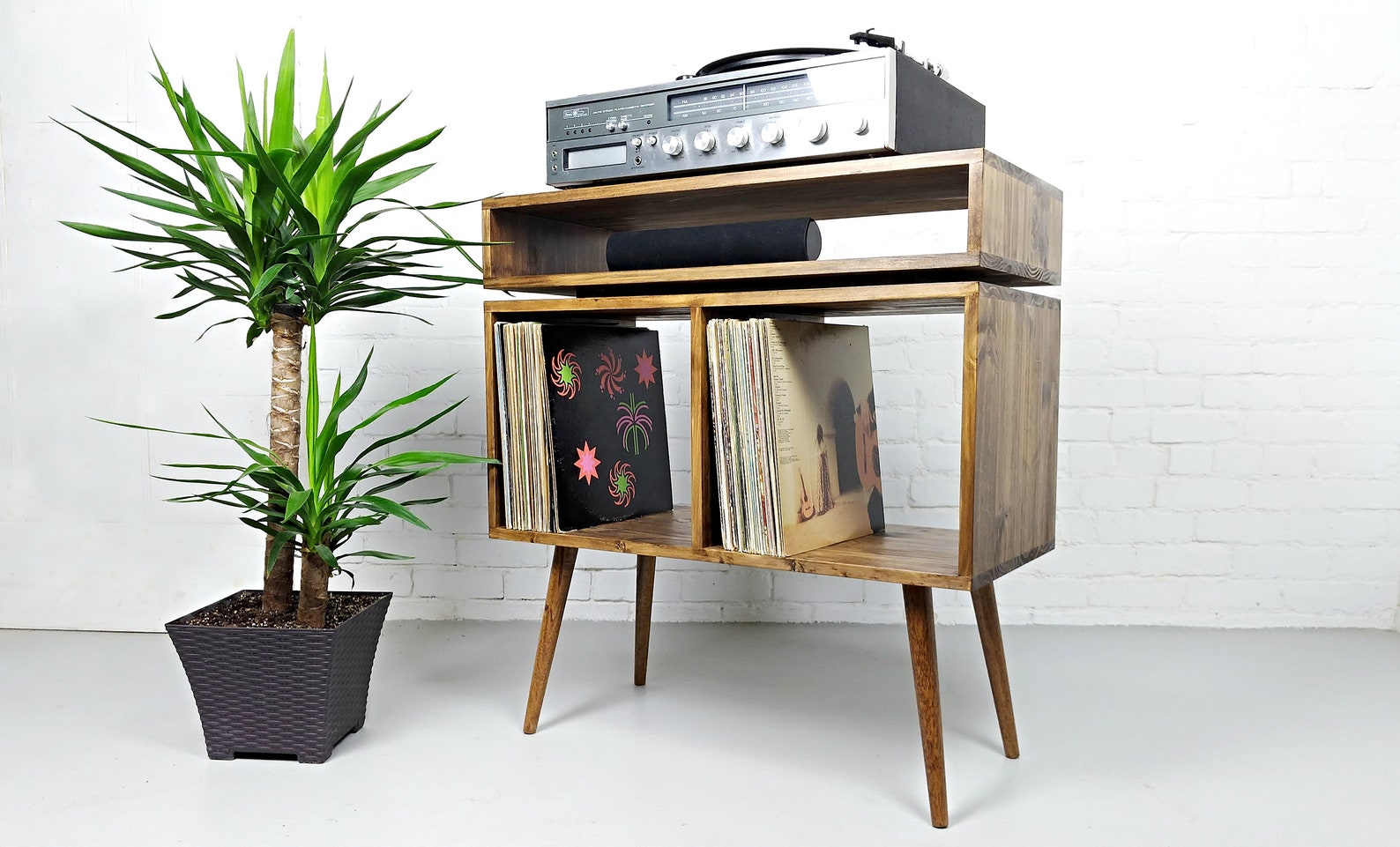 Mid Century Modern Record Console Turntable Stand Vinyl - Etsy