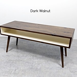 Scandinavian Mid Century Modern Coffee Table Walnut With - Etsy