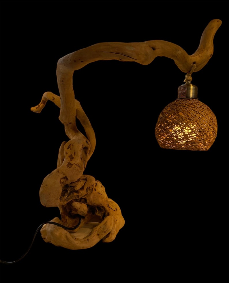 Handcrafted Natural Root Lamp, Cuckoo Wood Designer, Driftwood Table ...