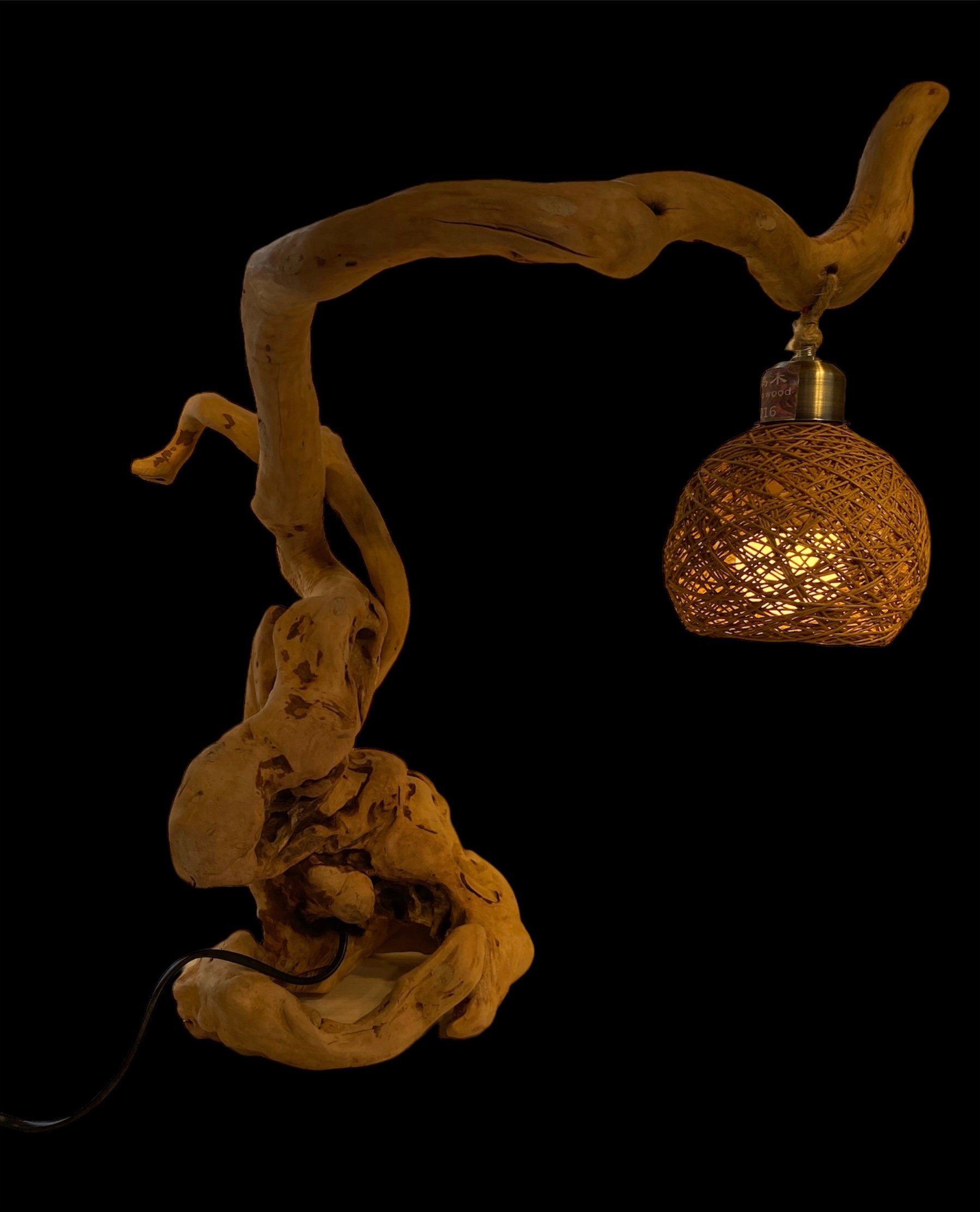 Handcrafted Natural Root Lamp, Cuckoo Wood Designer, Driftwood Table ...