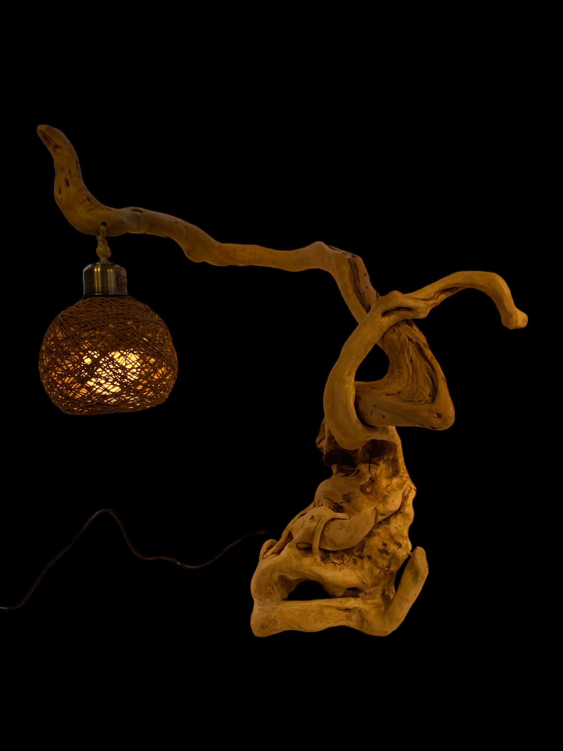 Handcrafted Natural Root Lamp, Cuckoo Wood Designer, Driftwood Table ...