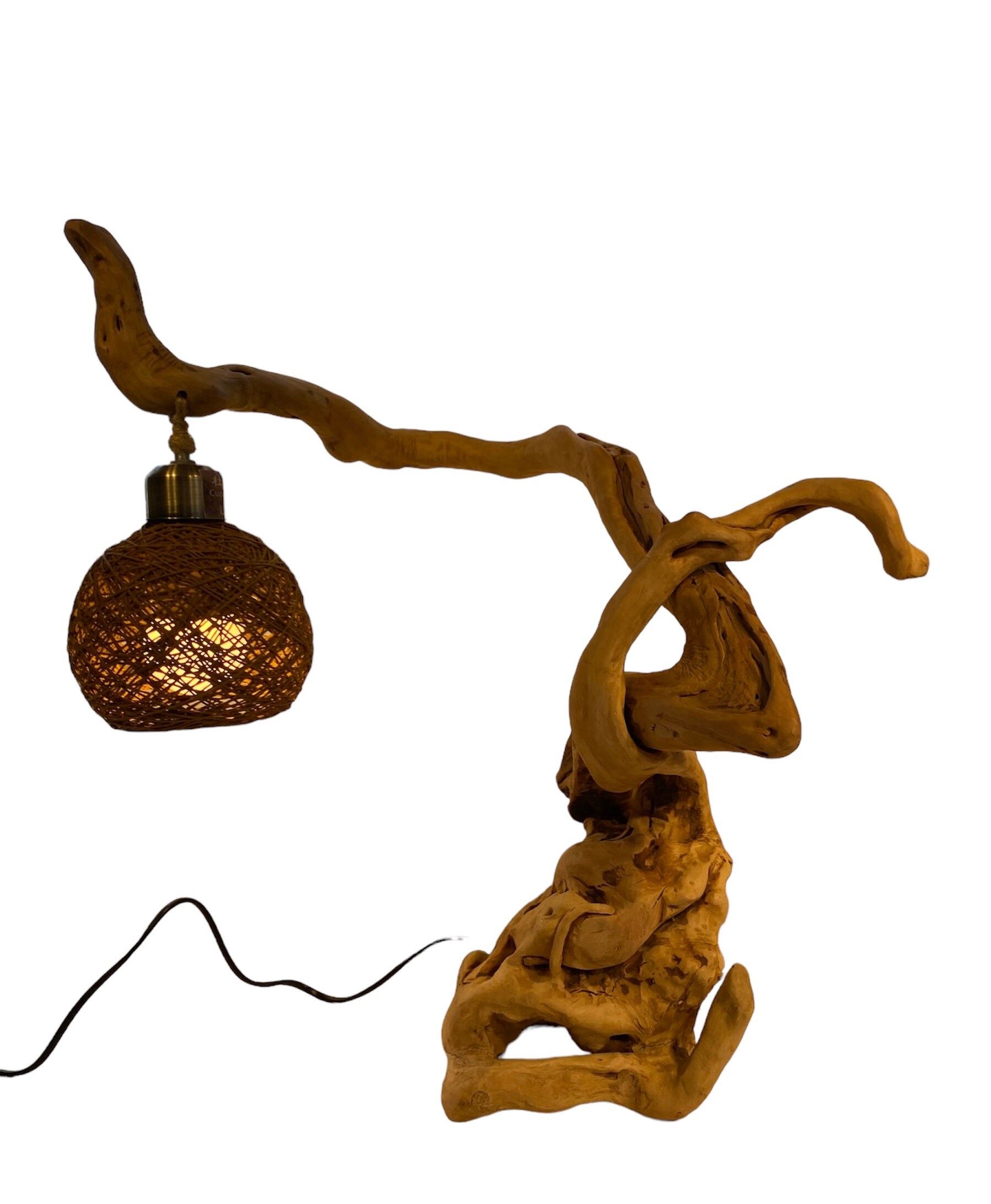 Handcrafted Natural Root Lamp, Cuckoo Wood Designer, Driftwood Table ...