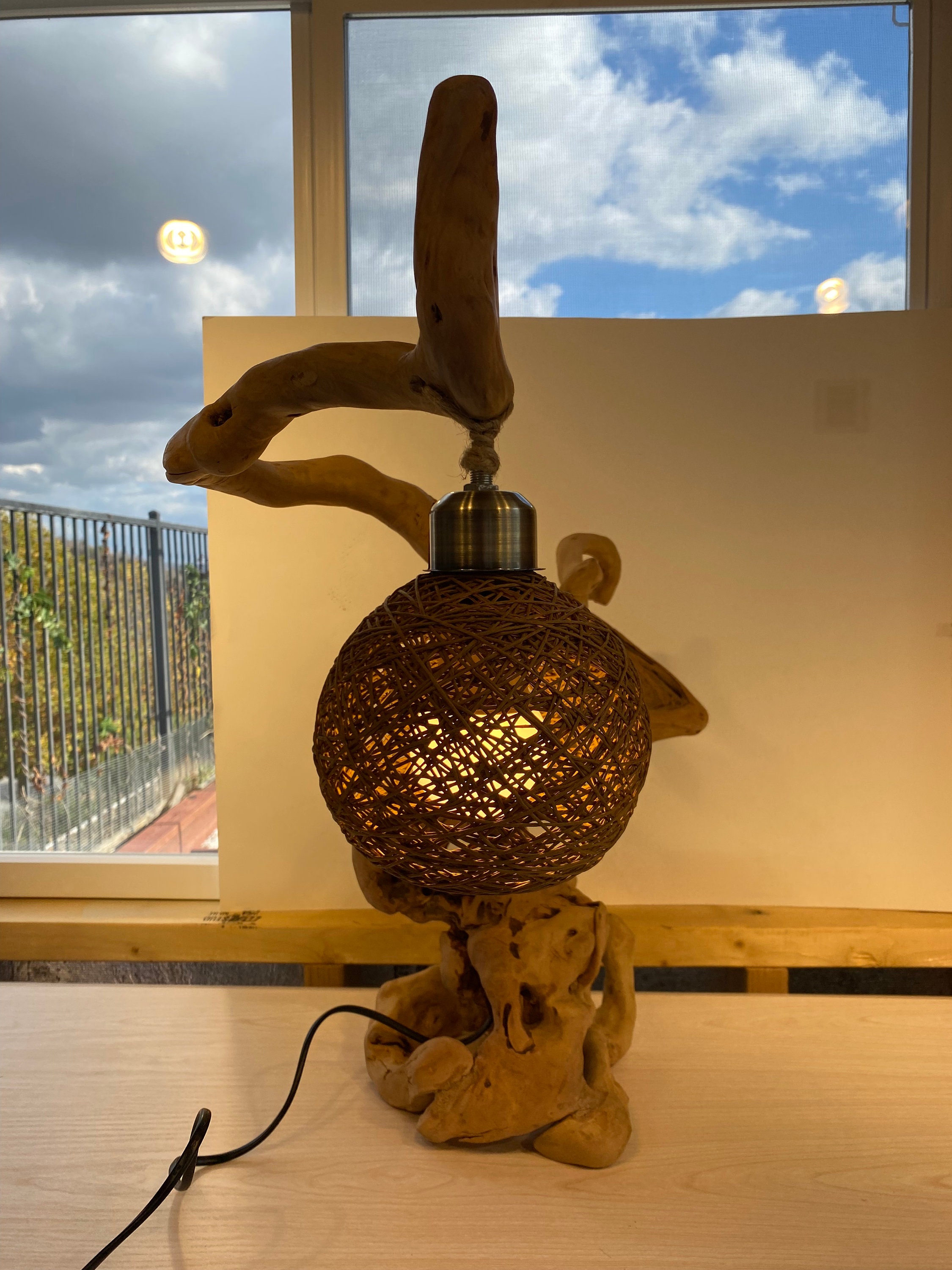 Handcrafted Natural Root Lamp, Cuckoo Wood Designer, Driftwood Table ...