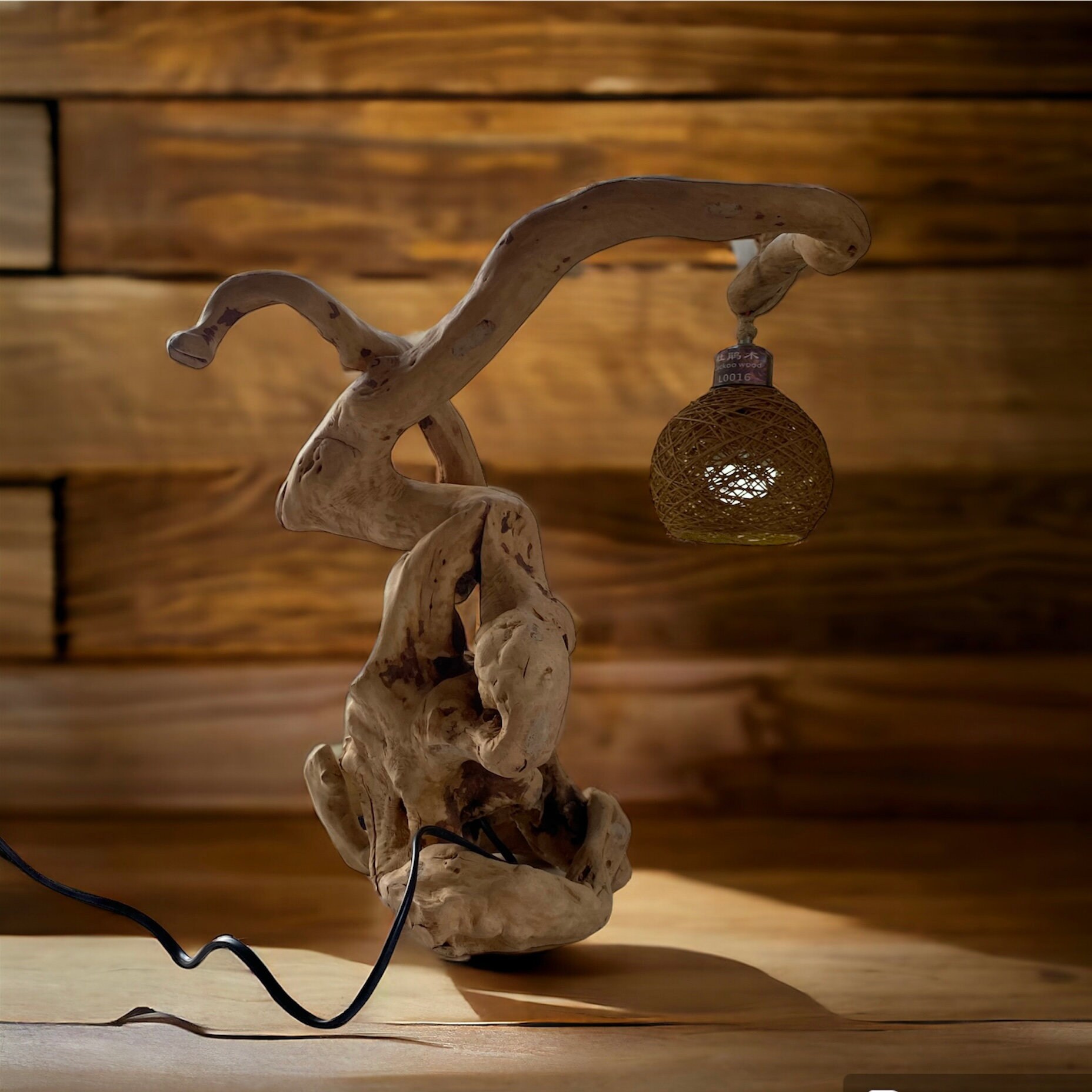 Handcrafted Natural Root Lamp, Cuckoo Wood Designer, Driftwood Table ...